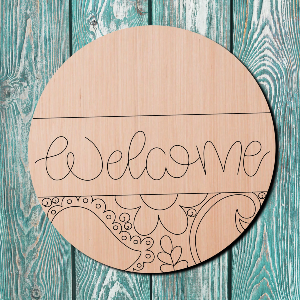 Kitsch & Confetti Paisley Welcome Wooden Blank – Kitsch And Confetti