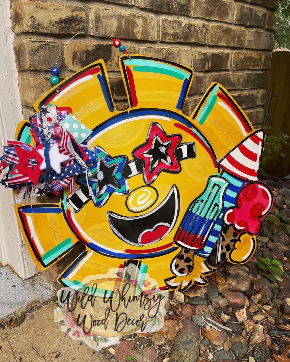 Wild Whimsy Wood Decor Patriotic Sun – Kitsch And Confetti