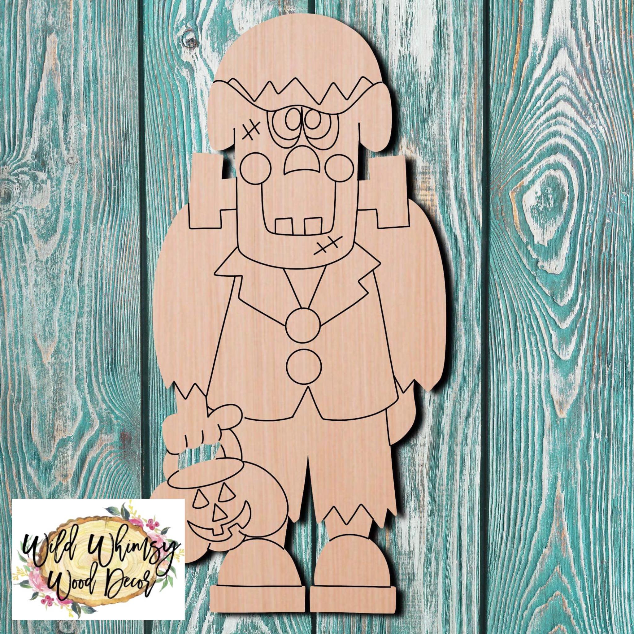 Wild Whimsy Wood Decor Frankenstein Wooden Cutout – Kitsch And Confetti
