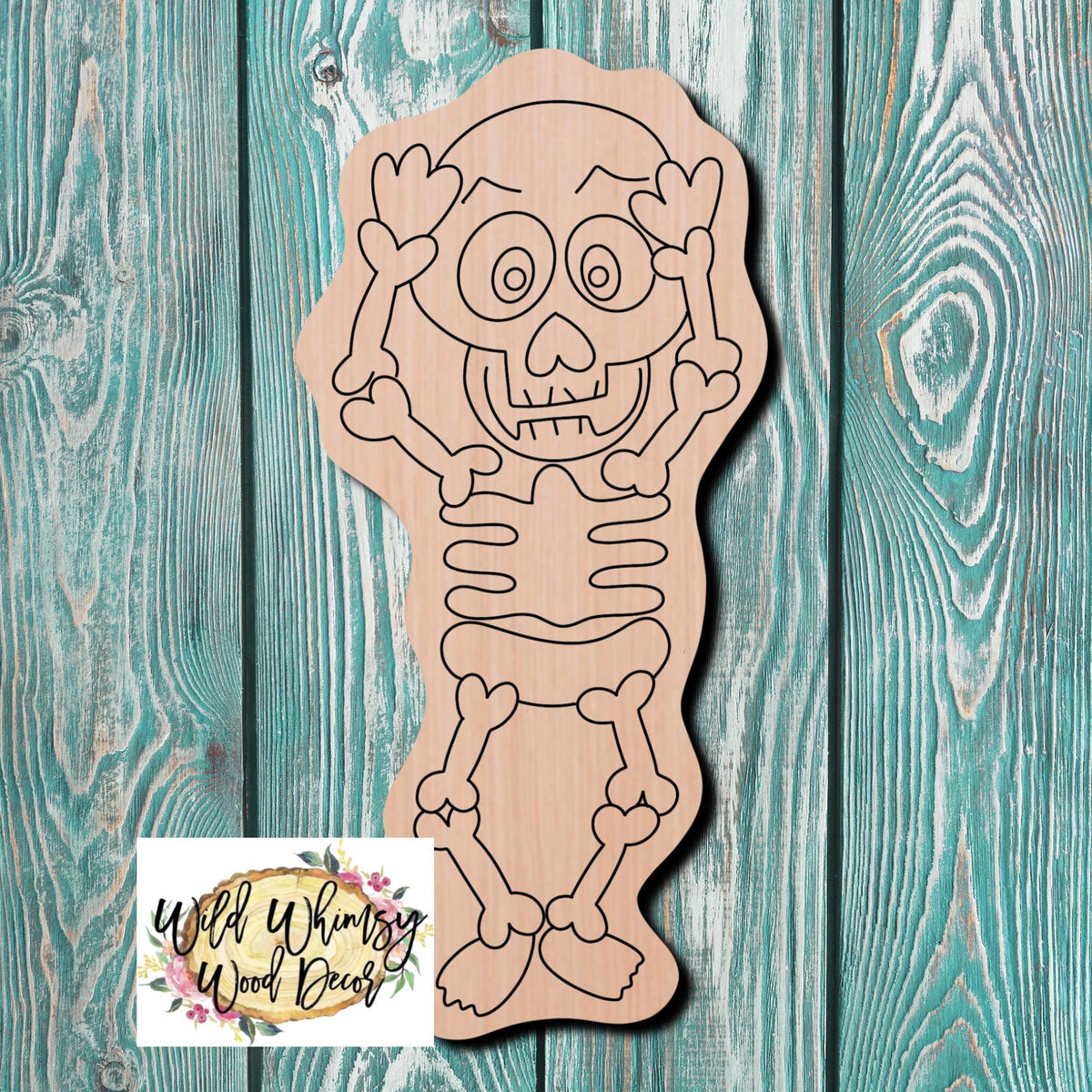 Wild Whimsy Wood Decor Skeleton Wooden Cutout – Kitsch And Confetti