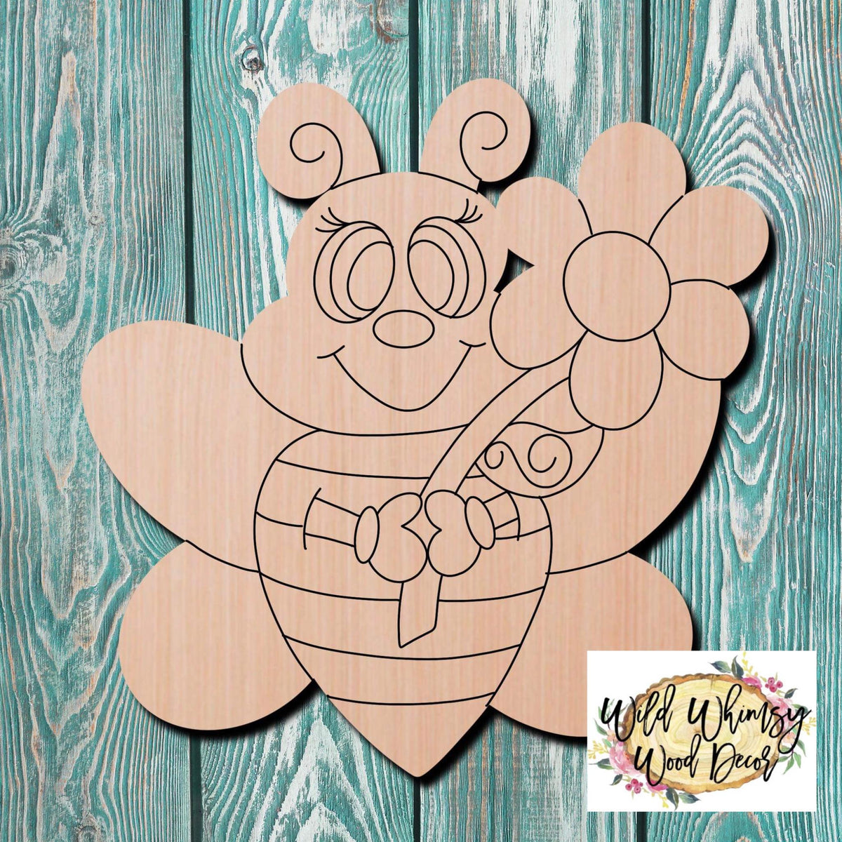Wild Whimsy Wood Decor Bee – Kitsch And Confetti