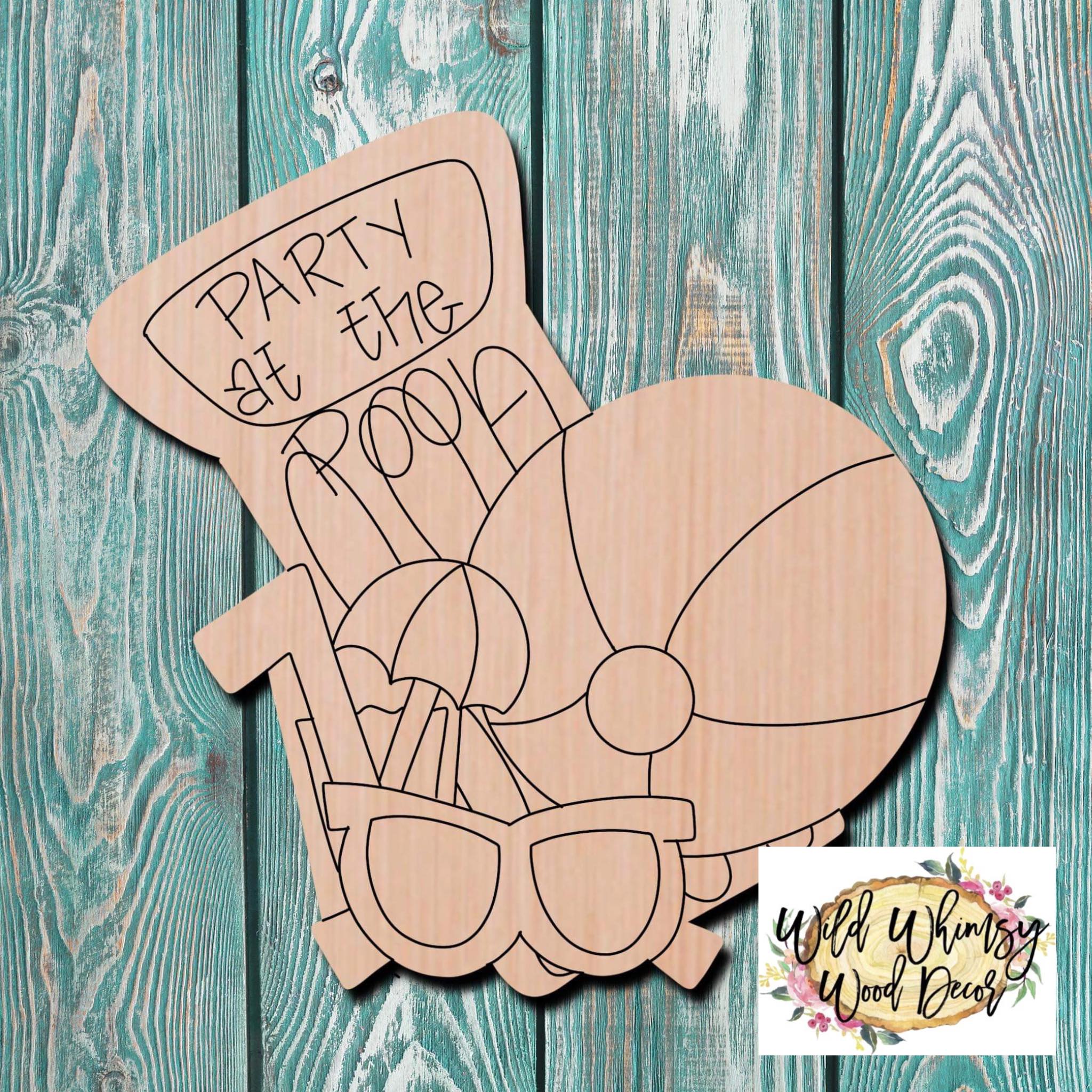 Wild Whimsy Wood Decor Pool Party – Kitsch And Confetti