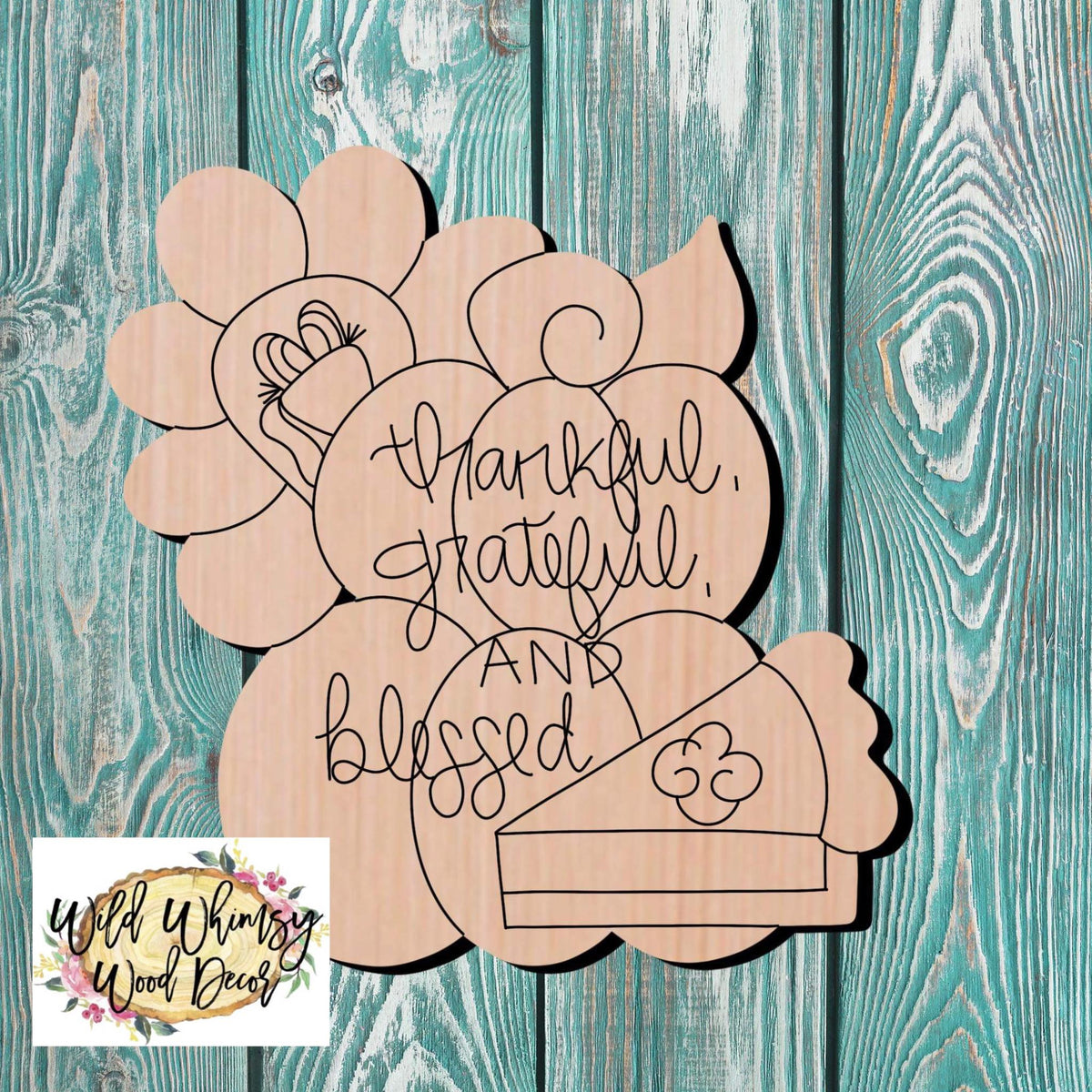 Wild Whimsy Wood Decor Thanksgiving Blessed – Kitsch And Confetti