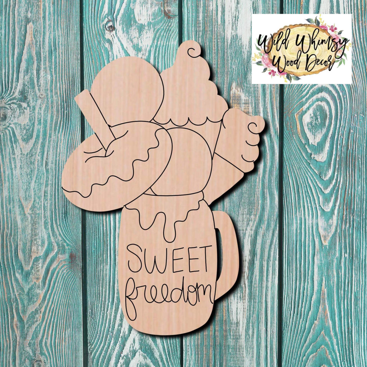 Wild Whimsy Wood Decor Patriotic Ice Cream – Kitsch And Confetti