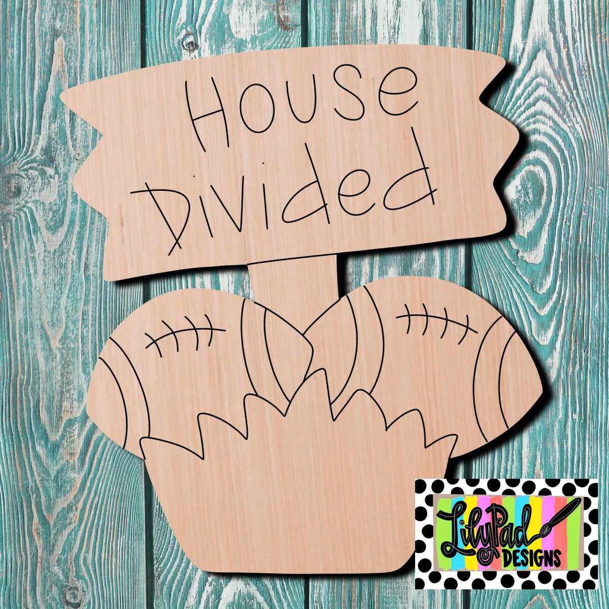 Lilypad Designs House Divided Wooden Cutout – Kitsch And Confetti