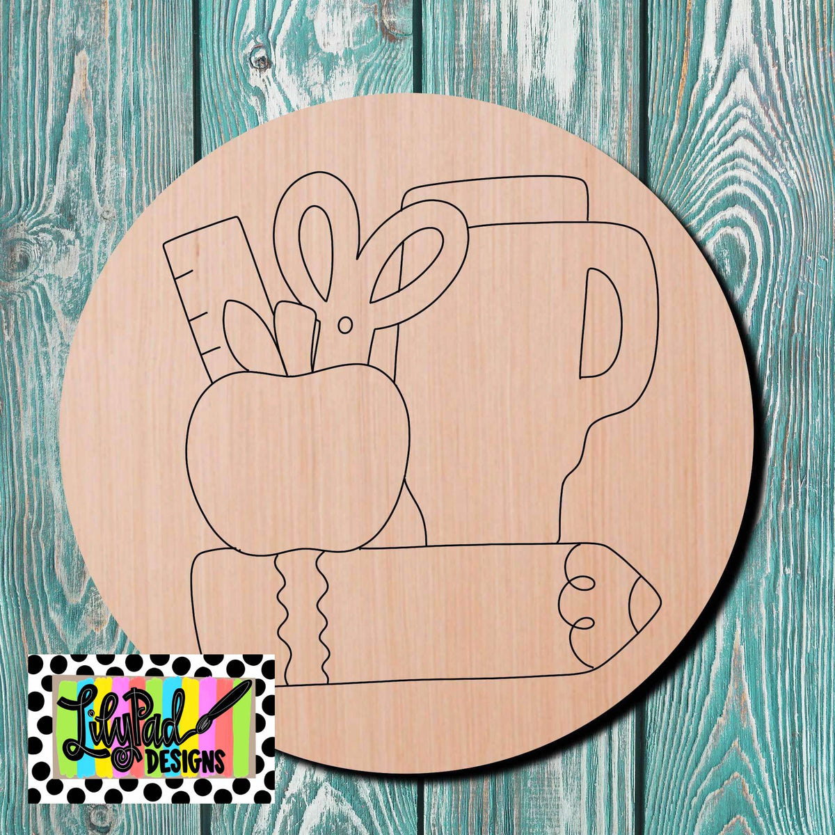 Lilypad Designs Teacher Wooden Blank – Kitsch And Confetti