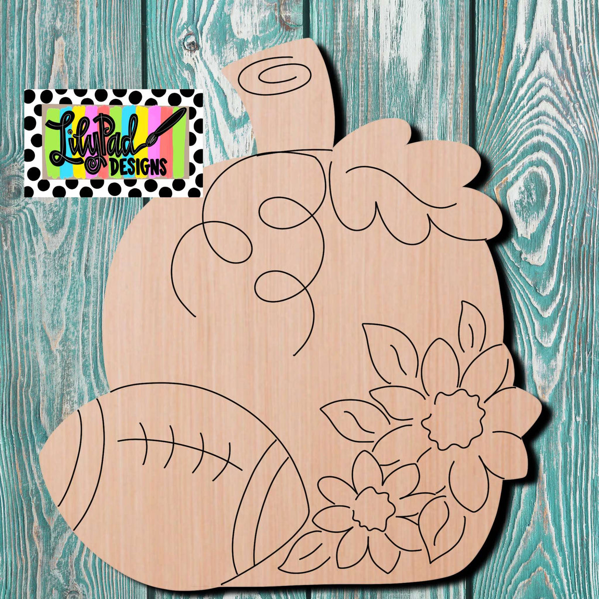 Lilypad Designs Pumpkin Wooden Cutout – Kitsch And Confetti