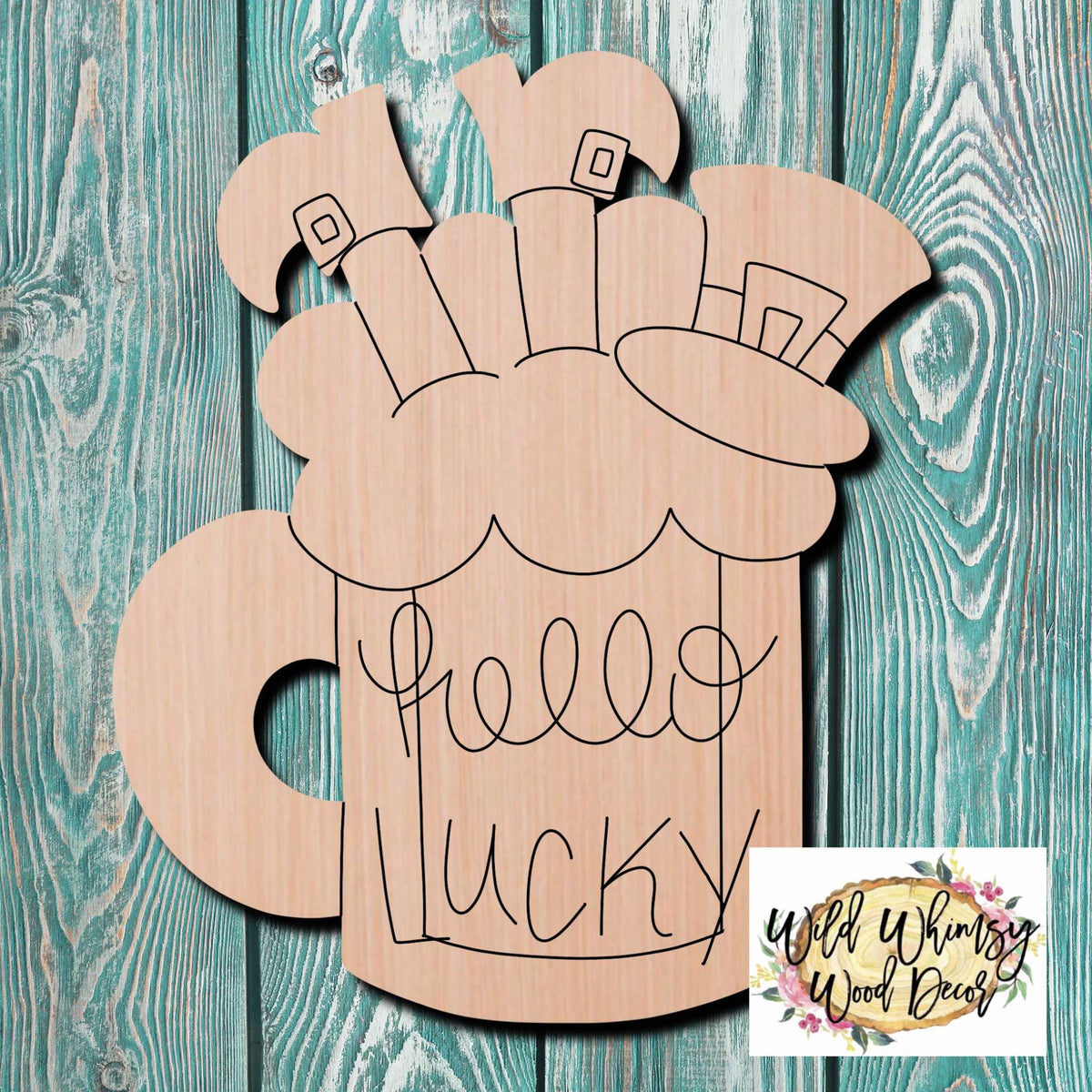 Wild Whimsy Wood Decor Leprechan Wooden Cutout – Kitsch And Confetti