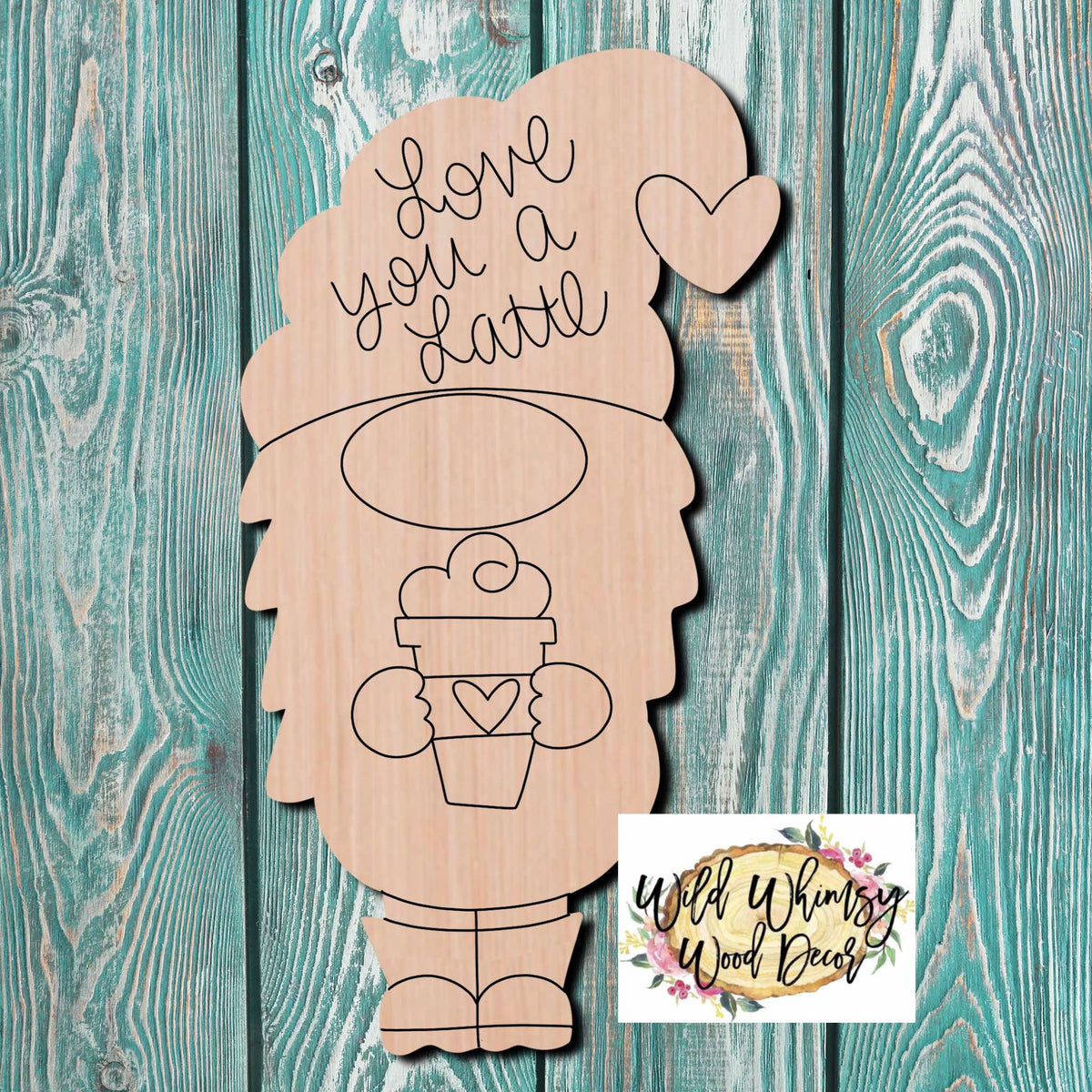 Wild Whimsy Wood Decor Valentine Gnome Wooden Cutout – Kitsch And Confetti