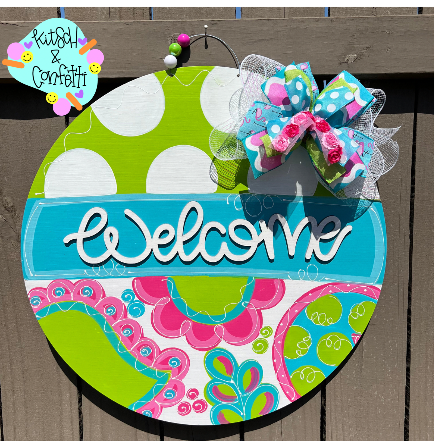 Kitsch & Confetti Paisley Welcome Wooden Blank – Kitsch And Confetti