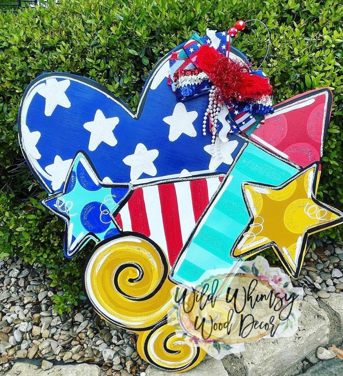 Wild Whimsy Wood Decor Patriotic Fireworks – Kitsch And Confetti