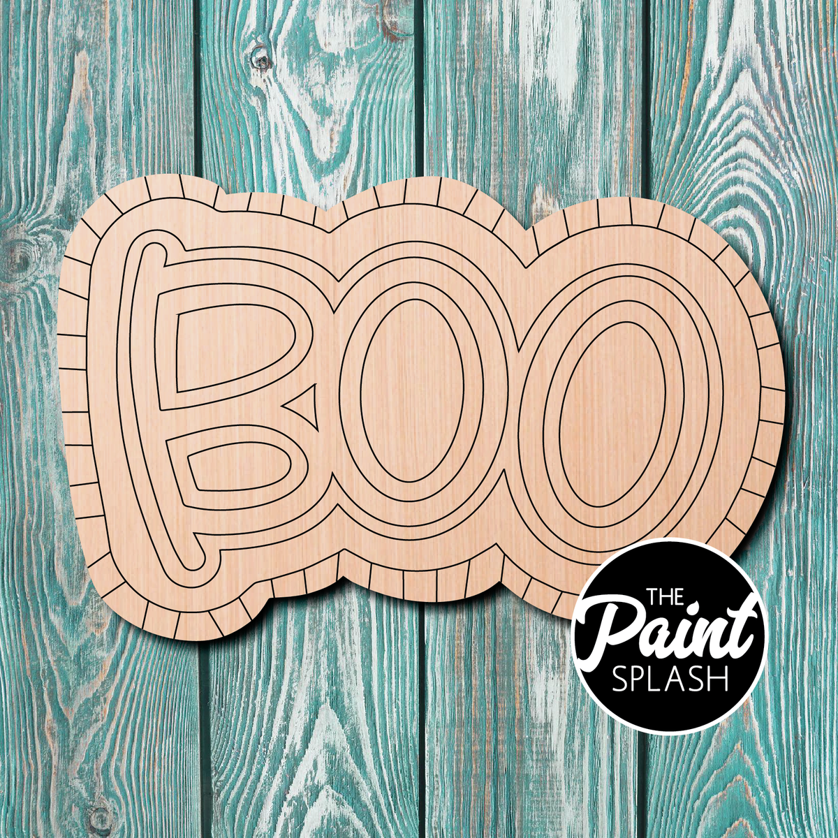The Paint Splash Boo Wooden Cutout – Kitsch And Confetti