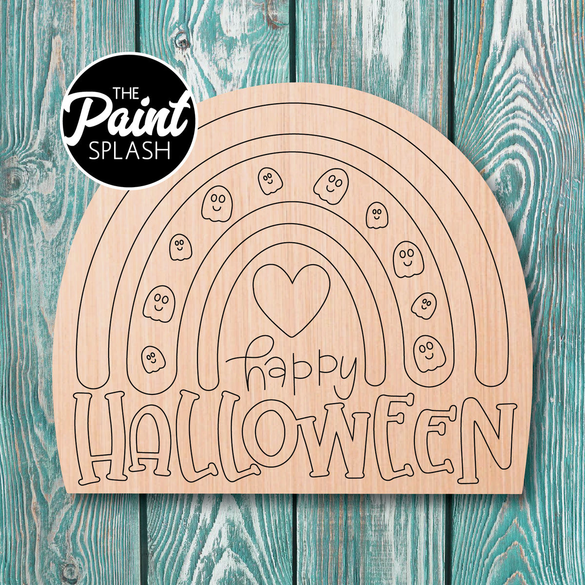The Paint Splash Halloween Rainbow Wooden Cutout – Kitsch And Confetti
