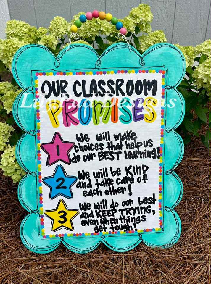 Lilypad Designs Classroom Sign Wooden Cutout – Kitsch And Confetti
